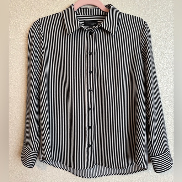 Investments | Tops | Investments Petite Small Black And White Vertical ...